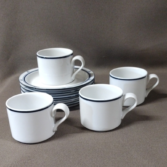 Dansk | Dining | Dansk Bistro Fredriksborg Classic White And Blue Set ...